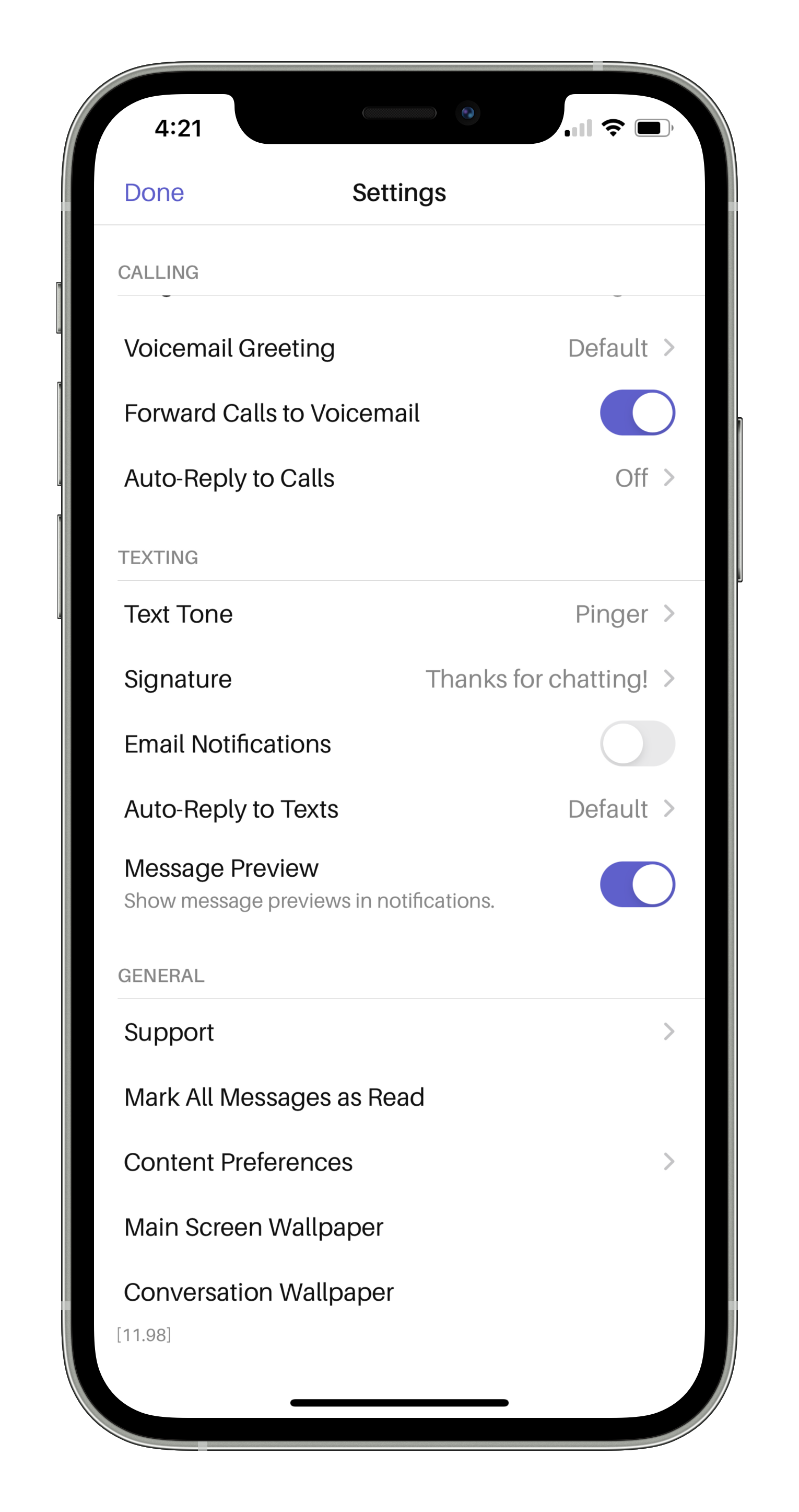  iPhone How To mark All Messages As Read In TextFree TextFree Support